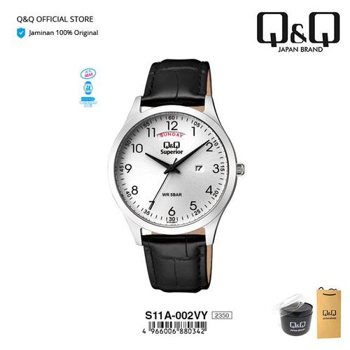 Jual Q&Q QnQ QQ Jam Tangan Pria Analog Genuine Leather - S11 S11A ...