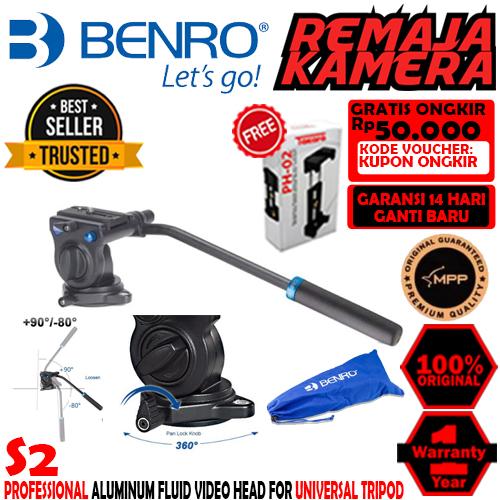 Promo BENRO S2 FLUID HEAD VIDEO TRIPOD - GARANSI RESMI - Jakarta Barat ...