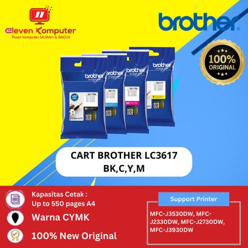 Jual Paket BROTHER Tinta LC-3617 | LC3617 BK-C-M-Y Original Catridge ...