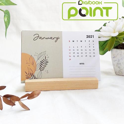 Jual Kalender Meja Tatakan Kayu - Table Desk Calendar Custom- Ukuran A5 ...