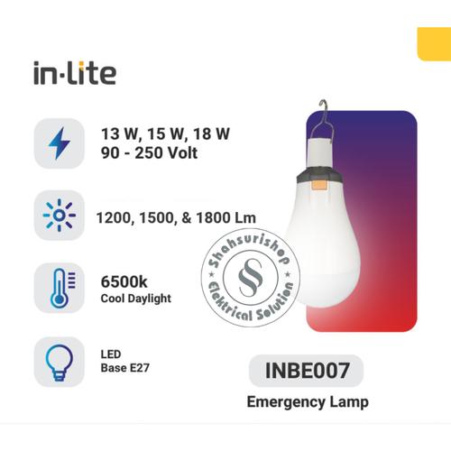 Jual INLITE EMERGENCY LED BULB INBE007 15 WATT 15W LAMPU DARURAT ...