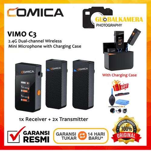 Jual COMICA VIMO C3 2.4Ghz Dual Mini Wireless Microphone with Charging Case - Jakarta Barat ...