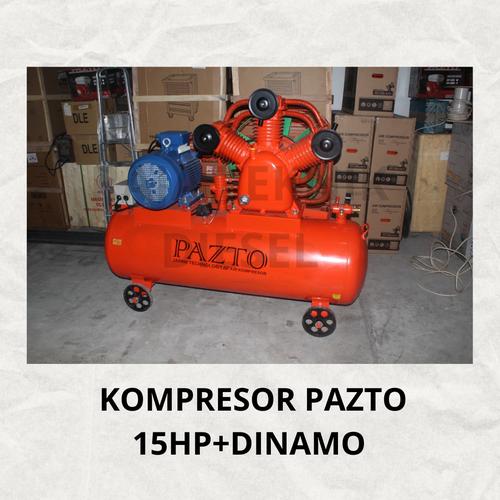 Jual PAZTO Kompresor Angin 15 HP + Dinamo Motor Tembaga Compressor ...