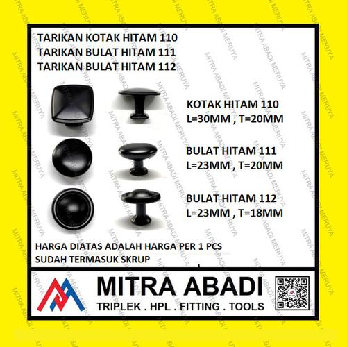 Jual arikan Handle Knob Bulat Pentol Laci Lemari Kitchen Hitam 110 111 ...