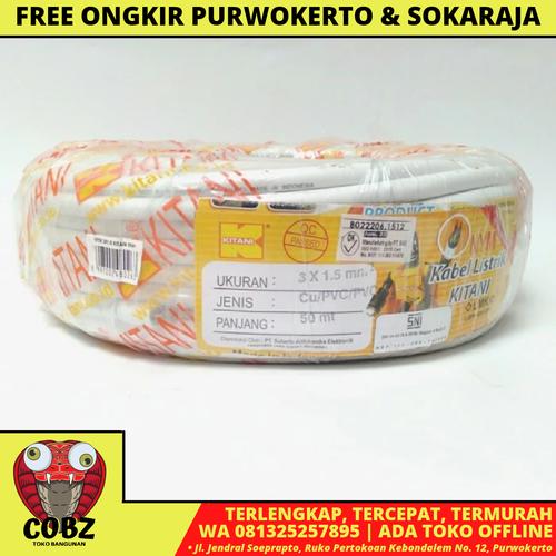 Jual 3 x 1.5 MM x 50 M / KITANI NYM Tunggal Kabel Tembaga SNI Putih ...
