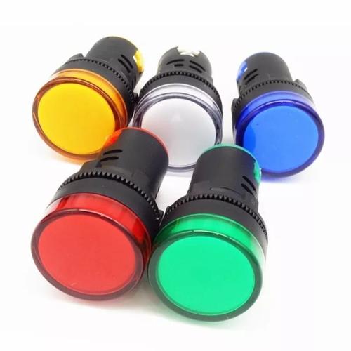 Jual Pilot Lampu LED 12VDC AD22-22DS Hijau Merah Kuning Biru Putih ...
