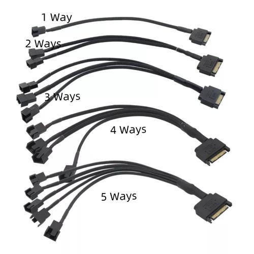 Jual Kabel Splitter Fan Sata to Pwm Cable Hub for Cooling Case Pc - 1 ...