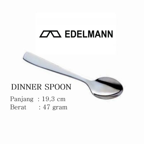 Jual 12 pcs-edelmann essen dinner spoon Stainless steel-19,3 cm - GARPU ...