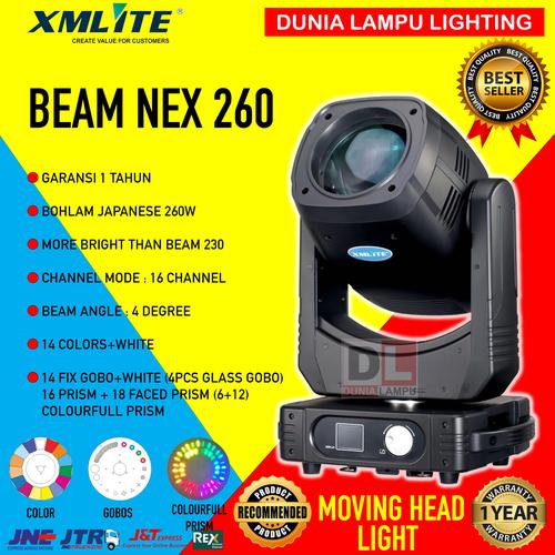Jual XMLITE Moving head beam 260 260w lampu panggung studio lighting ...