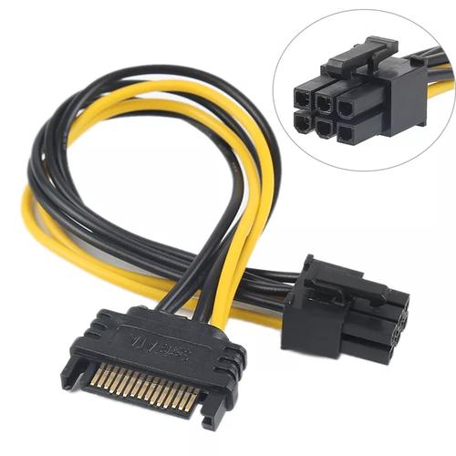 Jual SATA to 6 Pin GPU PCIE Adapter Cable aconverter 6pin Kabel Power ...