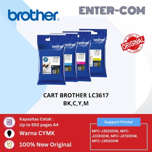 Jual Paket BROTHER Tinta LC-3617 | LC3617 BK-C-M-Y Original Catridge ...