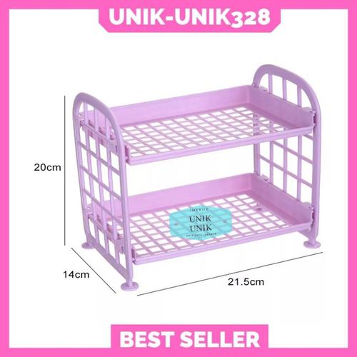 Jual Rak Susun Plastik Mini Serbaguna / Rak Meja Rakit Multifungsi ...