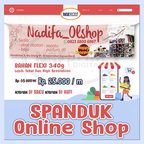 Jual Banner Online shop/Spanduk Olshop Custom Free Design TEBAL 340gr ...