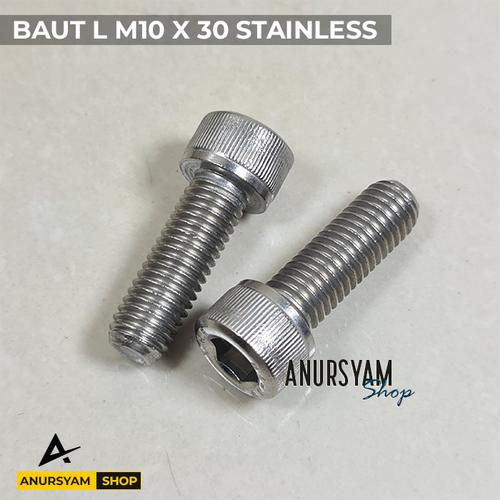 Jual Baut L M10 x 30 STAINLESS | Baut M10 STAINLESS | Baut M10 - Kota ...