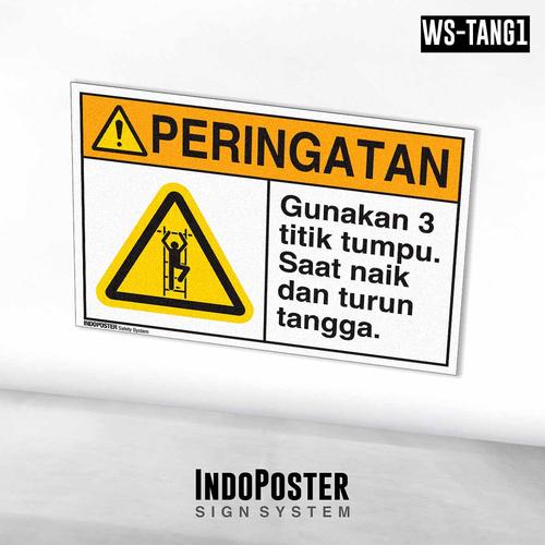 Jual Stiker Safety Sign ANSI Gunakan 3 Titik Tumpu Saat Naik Turun ...