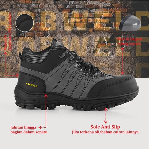 Jual Sepatu Safety Boots Pria Hiking Ujung Besi Kerja Proyek Lapangan ...