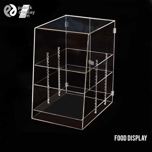 Jual display kue akrilik / display food acrylic / tempat makanan ...