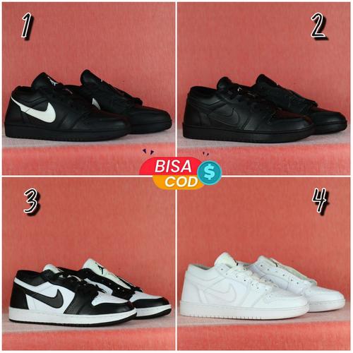 Jual Sepatu Sekolah Hitam Putih Pria Wanita SMP SMA Jordan Full Black ...