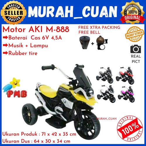 Jual Sepeda Motor Aki Gowes Anak PMB MOTOR TYPE M888 M-888A - PUTIH ...