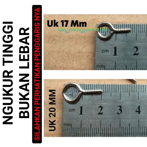 Jual Paku ulir Sekrup Ring skrup ulir gantungan kunci 1 Pcs paku - 1pcs ...