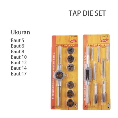 Jual Hand Tap Drill Bits Set 8 pcs Mata Bor Pembuat Ulir Drat Baut Sekrup. - H Tap 8Pcs COWO ...