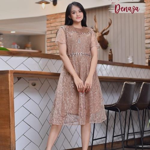 Jual DRESS NATASHA / DRESS PENDEK / DRESS TILE PAYET / DRESS BROKAT ...