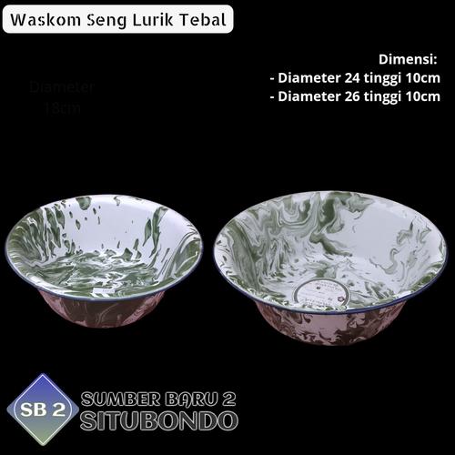 Jual Waskom Mangkok Seng Lurik Enamel Tebal - 26cm - Kab. Situbondo ...