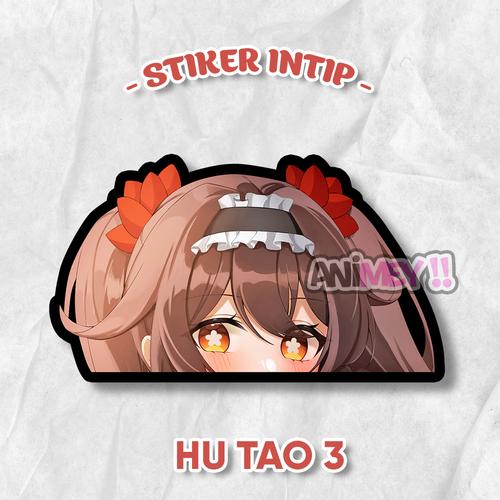 Jual Stiker Intip Hu Tao Genshin Impact / Sticker Anime Waterproof - 3 ...