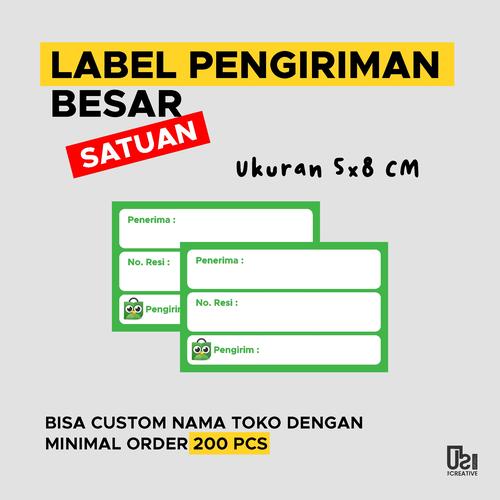 Jual (Satuan) Sticker Label Pengiriman Toko Pedia - Custom namatoko ...