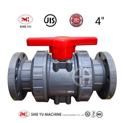 Jual True Union Ball Valve Flange PVC JIS 10K 4" inch SHIE YU TAIWAN ...