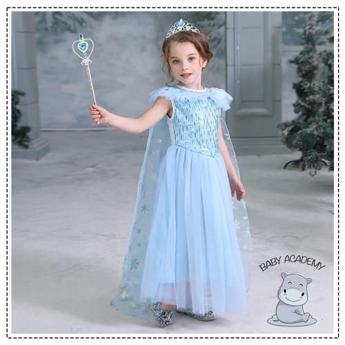 Jual Kostum Birthday Dress Anak Princess Elsa Frozen Blue Premium ...