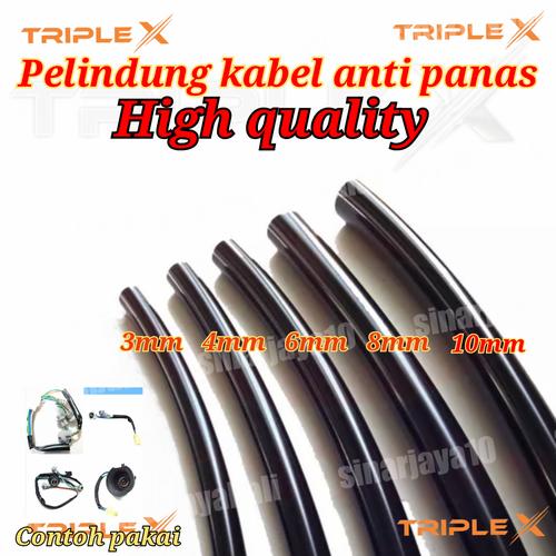 Jual selang pembungkus kabel selongsong anti panas pvc karet pelindung ...
