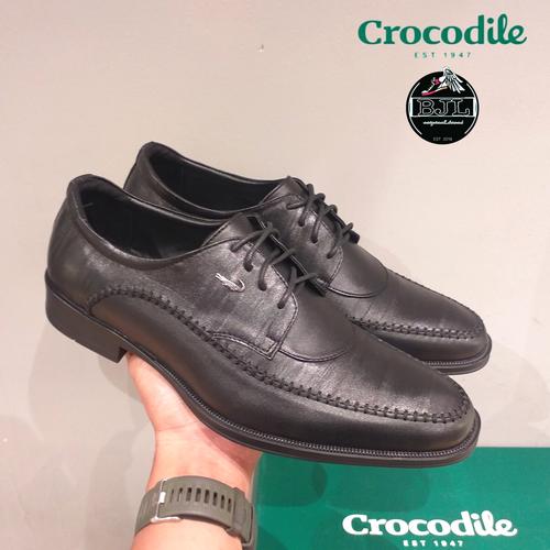 Jual sepatu formal crocodile cr2092-1 black original kulit asli - Kab ...