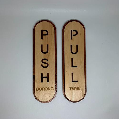 Jual sign push pull / sign push pull kayu jati belanda /signage - Kab ...