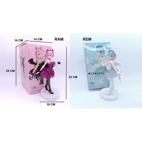 Jual Re Zero Starting Life in Another World Rem Ram Angel Devil Figure ...