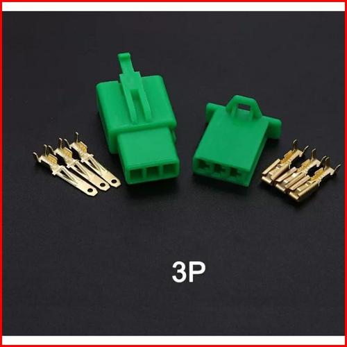 Jual SOKET MOTOR KONEKTOR KABEL 3 PIN KECIL MOTOR MOBIL MALE FEMALE ...