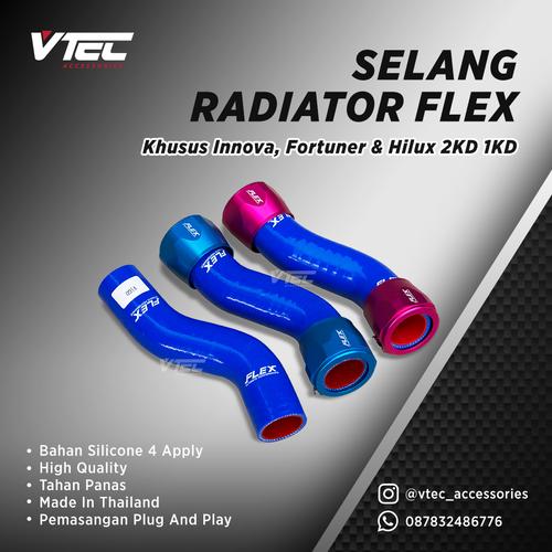 Jual Radiator Hose Flex Innova Fortuner Hilux 2KD 1KD - Tanpa Hex Clamp ...