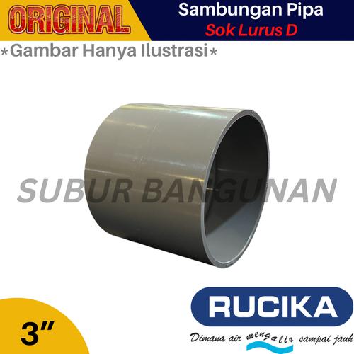 Jual Sambungan Pipa Lurus Socket D 3 Inch Rucika Socket Sock Sok Lurus ...