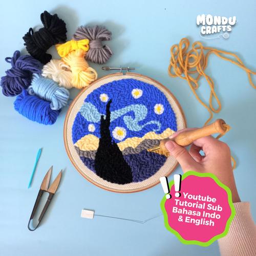 Jual DIY Starter Kit Punch Needle Hobi di Rumah (Starry Night) - C ...