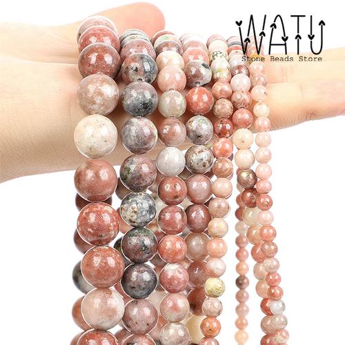 Jual Bahan Gelang Batu Alam Red Rhodonite Persian Jades Natural Stone ...