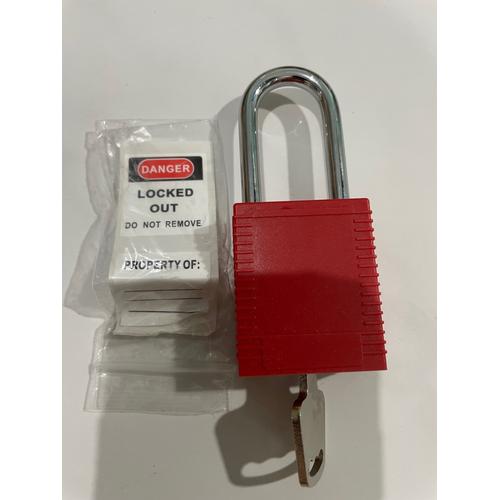 Jual Safety Padlock Nylon Red 38 mm, loto padlock, pad lock,gembok mccb ...
