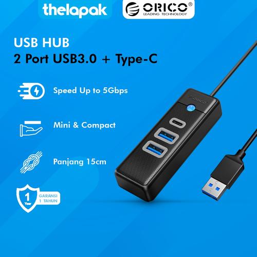 Promo USB Hub 2 Port Orico PWC2U-U3 Hub USB 3.0 + Type-C Speed Transfer ...