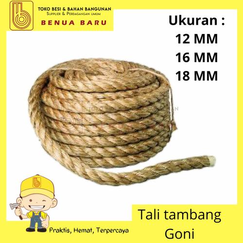 Jual Tali Tambang Besar 12 16 18 mm Per Meter / Tambang Dadung/Tambang ...