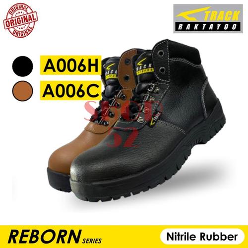 Jual Sepatu Safety Shoes TRACK Nitrile Rubber Boots Toe Cap Kulit Asli ...