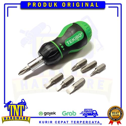 Jual TEKIRO OBENG RATCHET SET 7 IN 1 STUBBY /OBENG CEBOL SET SD-SR1699 ...