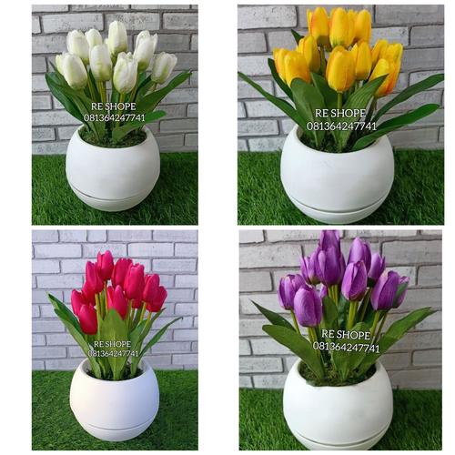 Promo Bunga Tulip Pohon Plastik Artificial Dekorasi Bunga Meja - Fanta ...