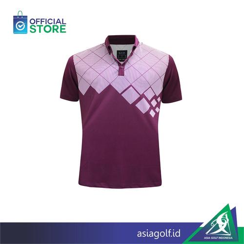 Jual T-Shirt Golf IVAPRO Diamond Maroon | Golf Men Polo Shirt - S ...