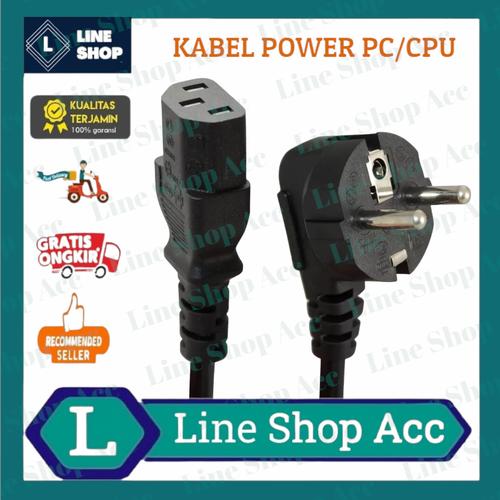 Jual Kabel Power CPU / PC / MAGICOM / KOMPUTER 1,5 Meter Tebal - Tebal ...
