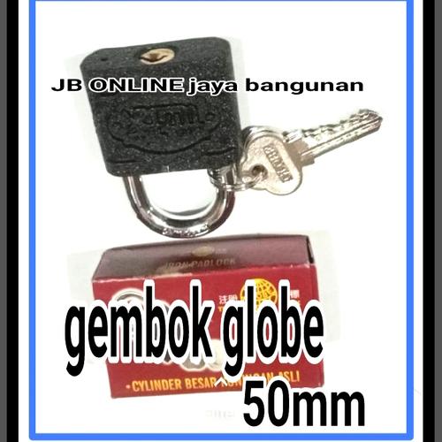 Jual gembok pagar gerbang hitam globe 50mm segel kontener - 30mm - Kab ...