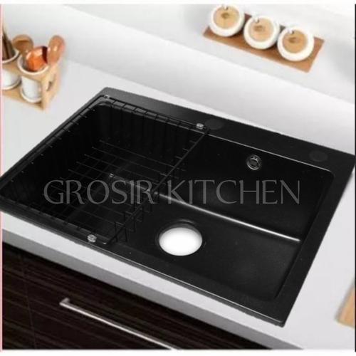 Jual Kitchen sink black 7545 stainless sus 304 / Bak cuci piring 7545 ...